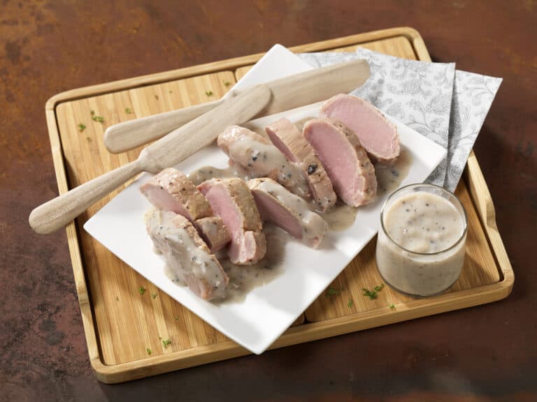 Filet mignon de porc cuit dans son jus à la truffe d'été - Le Rôtisseur ...